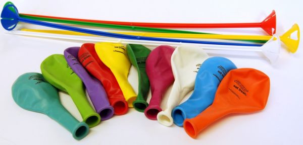 12-inch Double Sided (Subway Logo) Balloons + Sticks | Printway