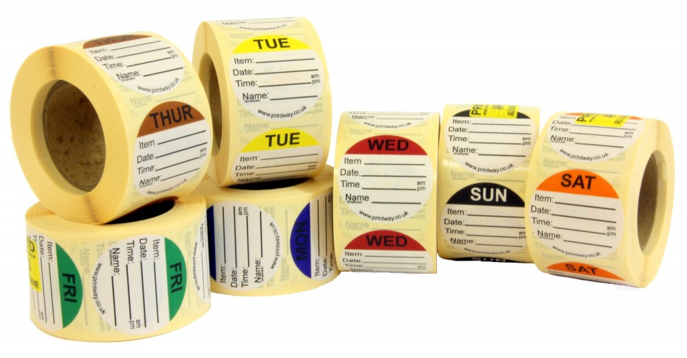 Combo Day Dots / Prep Labels - 7 Day Pack - Food Preparation Labels ...